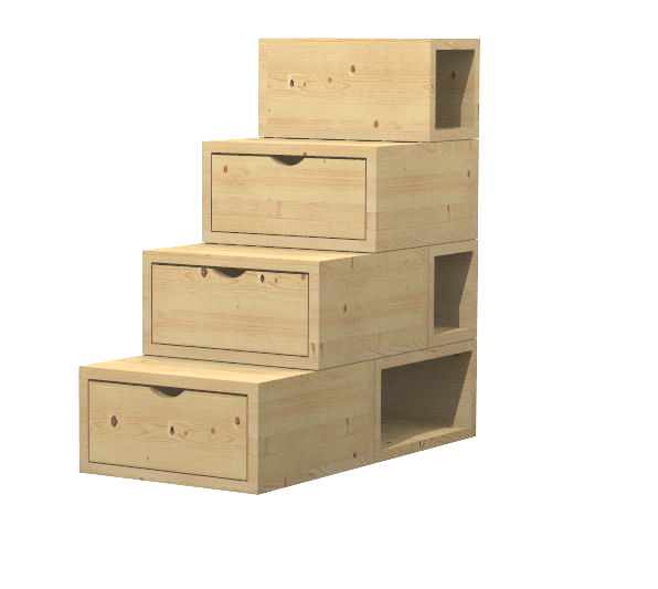 Scala Cubix su misura per spazi ristretti