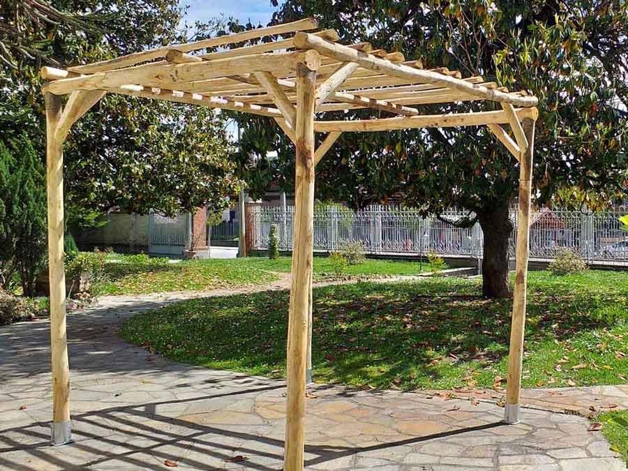 Pergola Rustica in castagno