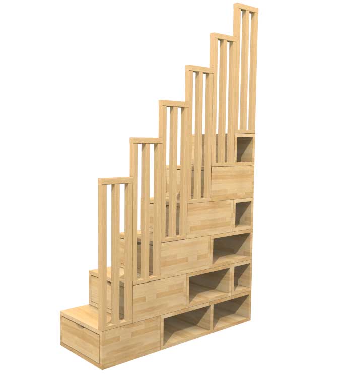 Scala Cubix su misura per spazi ristretti